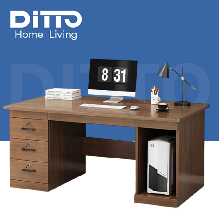Ditto Computer Desk with Drawer Office Table with host port | Lazada PH