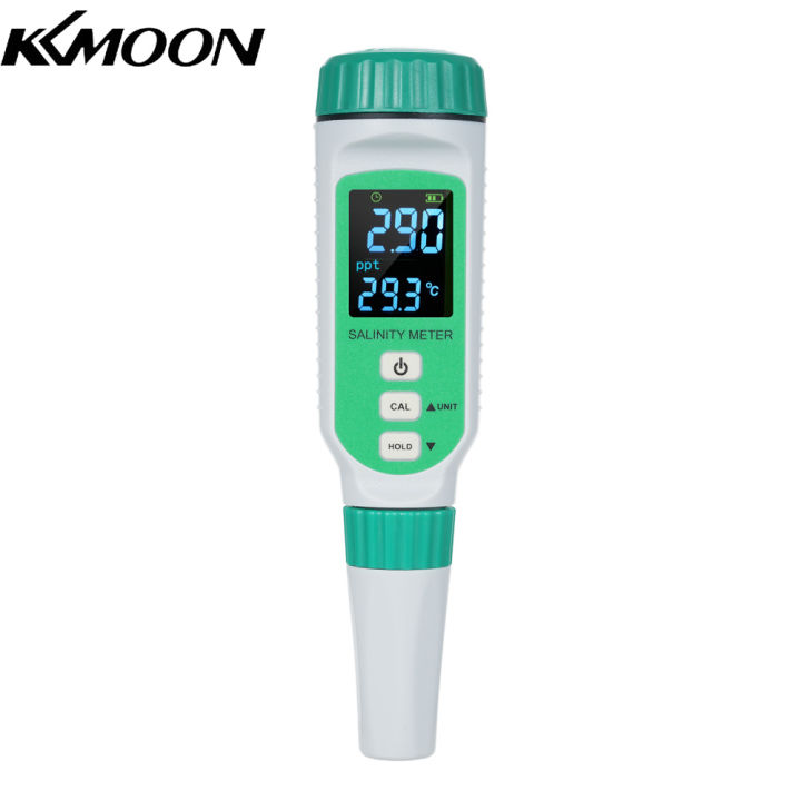 KKmoon Digital Salinity Meter with Color Screen Display 0.00ppt-9.99ppt ...