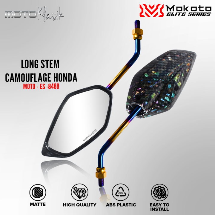 MOKOTO ELITE SERIES HONDA / YAMAHA CAMOUFLAGE SIDE MIRROR SHORT / LONG ...