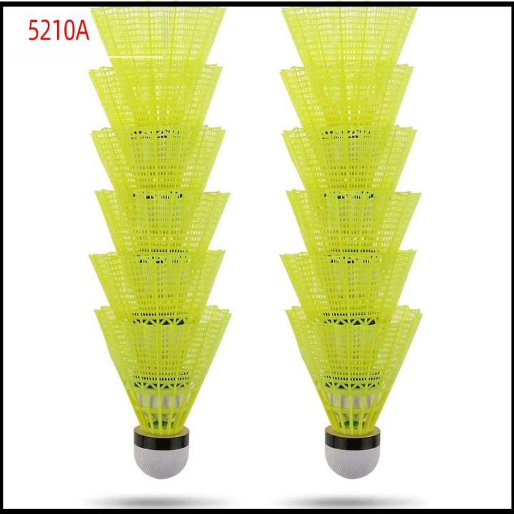 5210A 3/6/12Pcs กลางแจ้ง ทนทาน ในร่ม มั่นคง ลูกฝึกซ้อม พลาสติก ไนลอน ลูกแบดมินตัน | Lazada.co.th