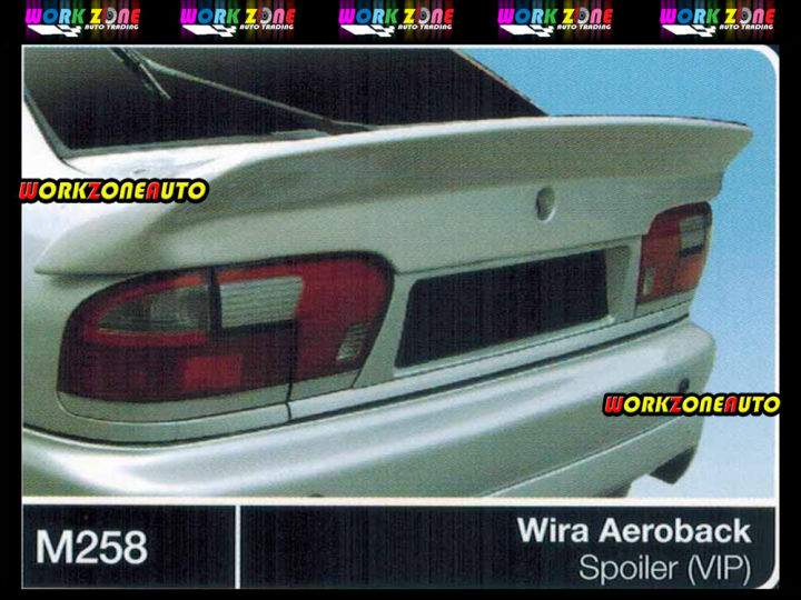 M258 Proton Wira Aeroback Fiber Spoiler (VIP) Body kit Bodykit | Lazada