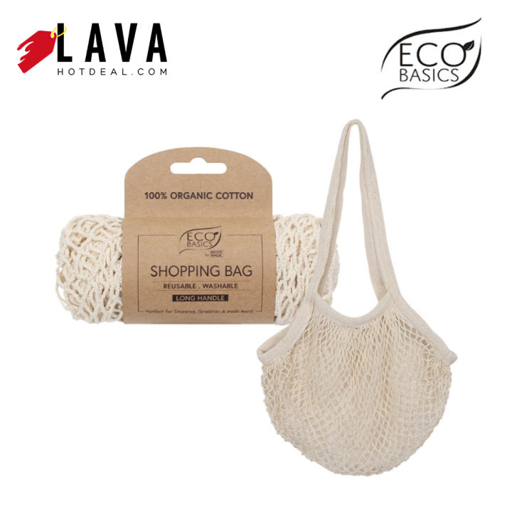 White Magic Eco Basics Reusable Shopping Bag | 100% Organic Cotton ...