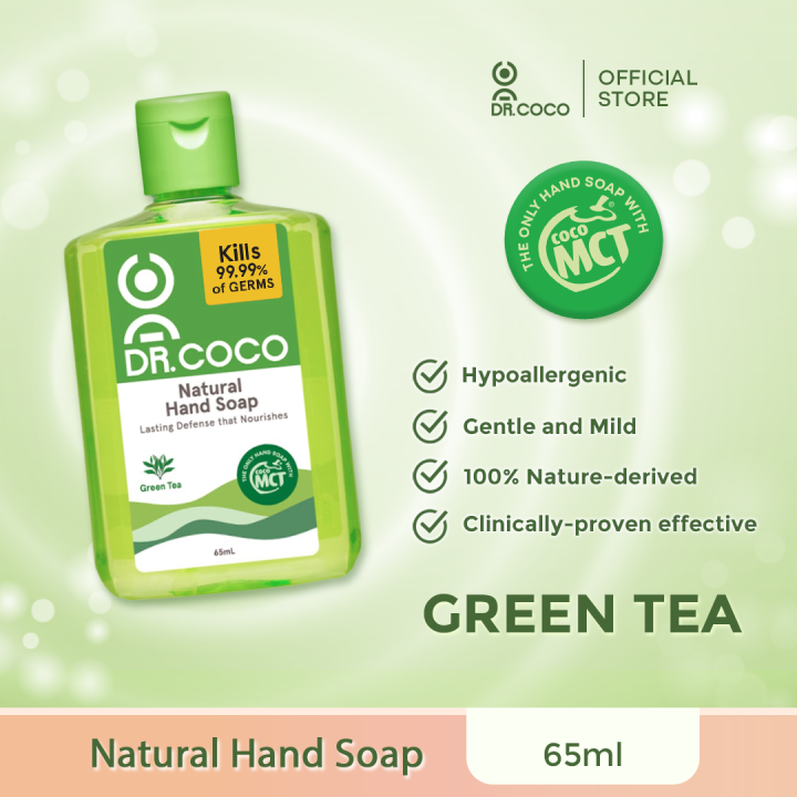 DR. COCO Natural Antibacterial Hand Wash Soap Green Tea 65ml Bottle | Lazada PH