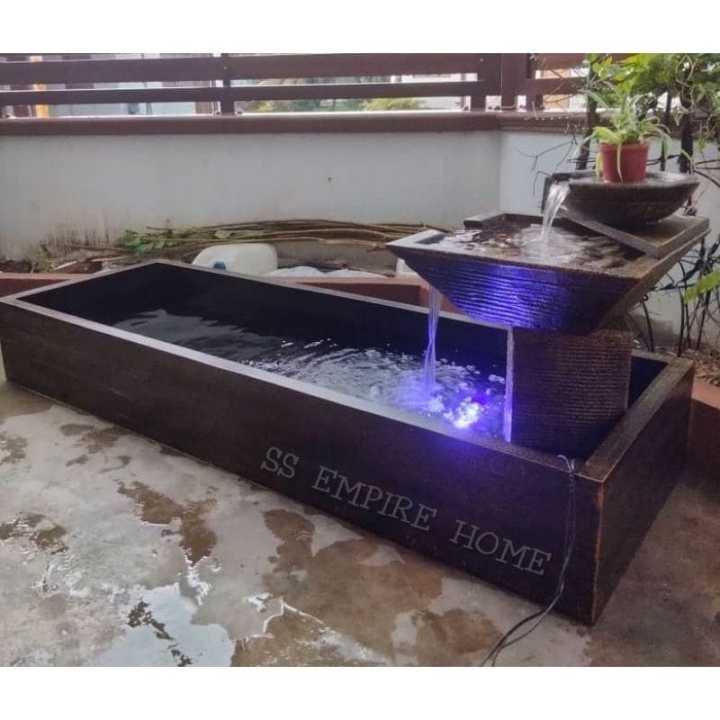 S60 Yellow 6x2 Feng Shui Water Pond Fountain Kolam Air Sandstone Garden ...