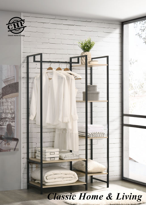 CHF 6002 Gina Diy Open Closet Wardrobe Cabinet/Metal Wardrobe With 4 ...