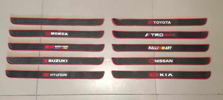 Universal Rubber Side Step Sill Protection 4pc Set | Lazada PH