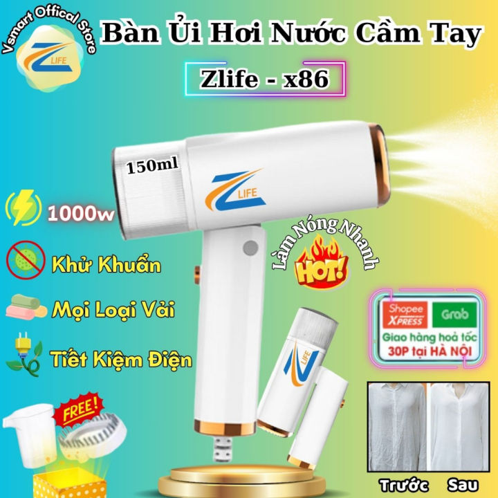 Bàn là hơi nước cầm tay gấp gọn Zlife 1000W - Bàn ủi hơi nước nhập khẩu ...