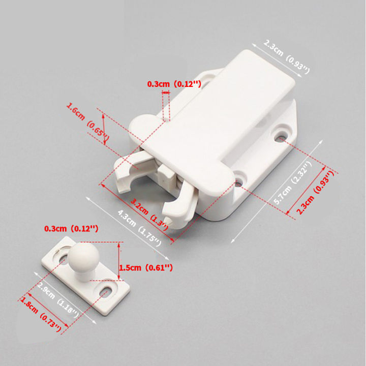 [LIXIAOJU] 4/6 Push To Open Door Catch Kitchen Cabinet Touch Latch ...