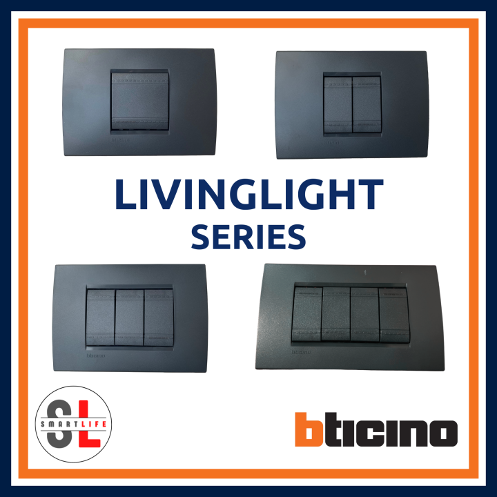 Bticino Living Light 16A 1/2/3/4 Module 1 or 2 Way Switch (Color ...