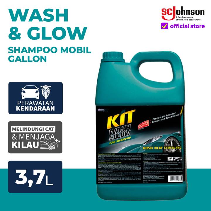 KIT Wash & Glow Shampo Mobil Gallon 3.7 L | Lazada Indonesia