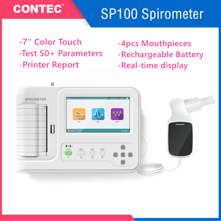 CONTEC SP100 Digital Spirometer Lung Function Breathing Diagnostic ...