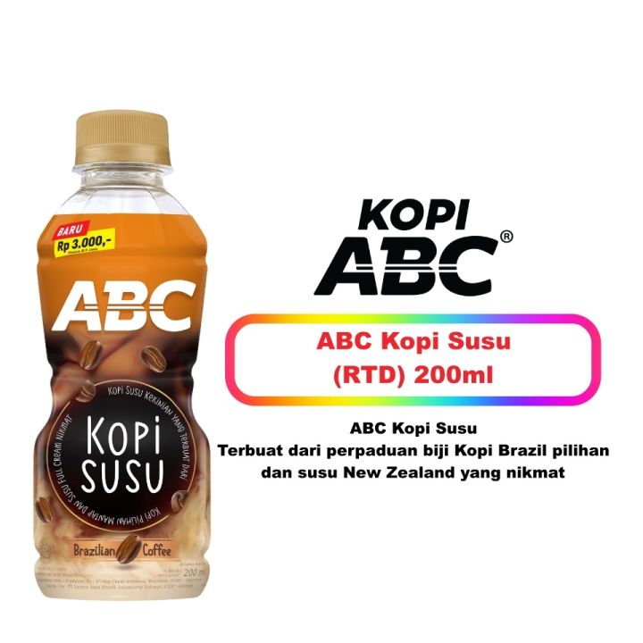 ABC Kopi Susu RTD 200 mL Botol 200mL | Lazada Indonesia