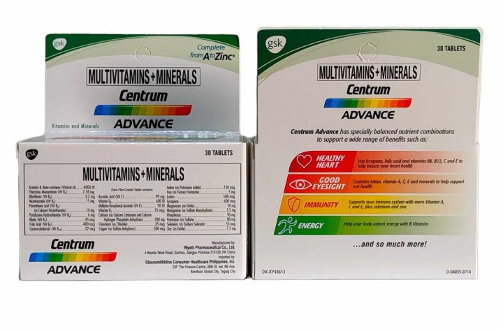 Centrum Multivitamins And Minerals 30 Tablets ( 1 Bottle ) | Lazada PH