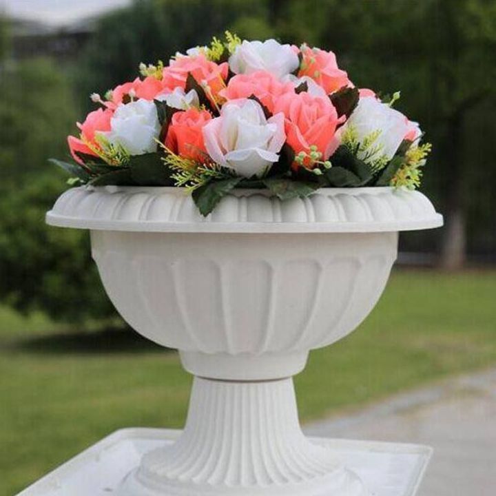 White PVC Roman Flower Pots ((15x15cm) | Lazada PH