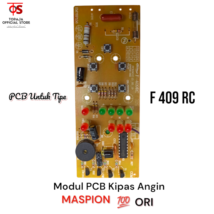 Modul PCB Kipas Angin Maspion Berdiri Tipe F 409 RC - PCB Asli Kipas Maspion Berdiri F409RC ...