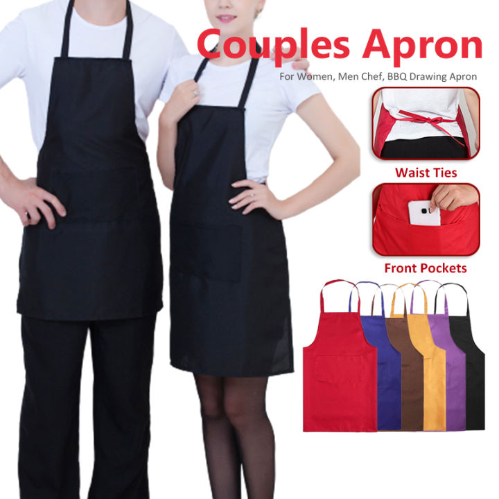 Kitchen Apron Oil Proof Waterproof Apron Cooking Restaurant Baking Dual ...