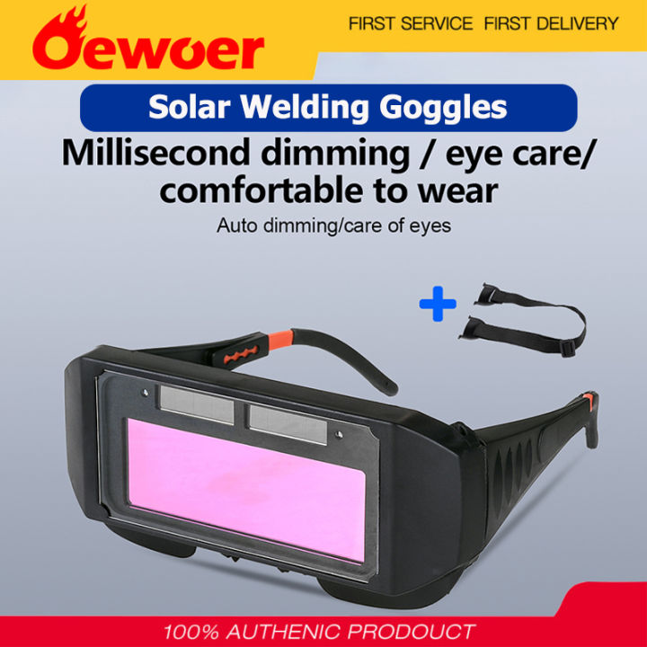 Oewoer Solar Goggles Automatic Dimming Welding Light Proof Glasses High ...