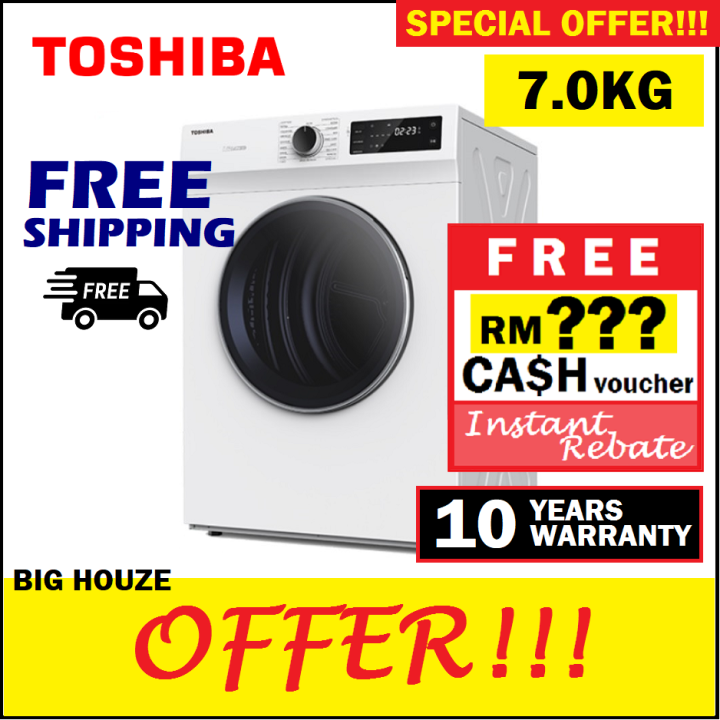 [EXPRESS SHIPPING] Toshiba 7KG Clothes Dryer TD-H80SEM Sense Dry Vented ...