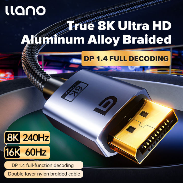 Llano Display Port 1.4 High Speed Cable DP Male to DP Male 8K 60Hz 4K ...