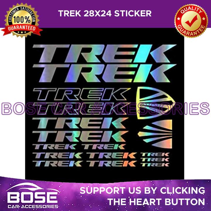 TREK Reflective Sticker for Car Motorcycle Bicycle Frame Vinyl Decals ...