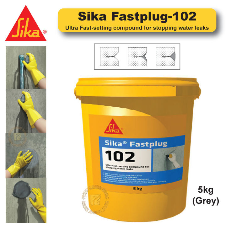 Sika Fastplug-102 Ultra Fast-setting compound for stopping water leaks ...