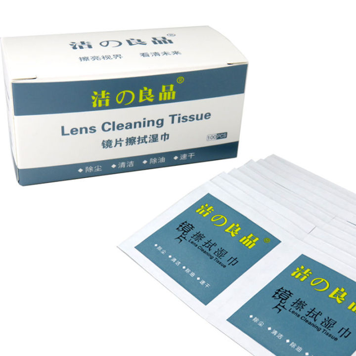Lens Cleaning Tissue 100 pcs Disposable mirror paper portable Quick Dry ...