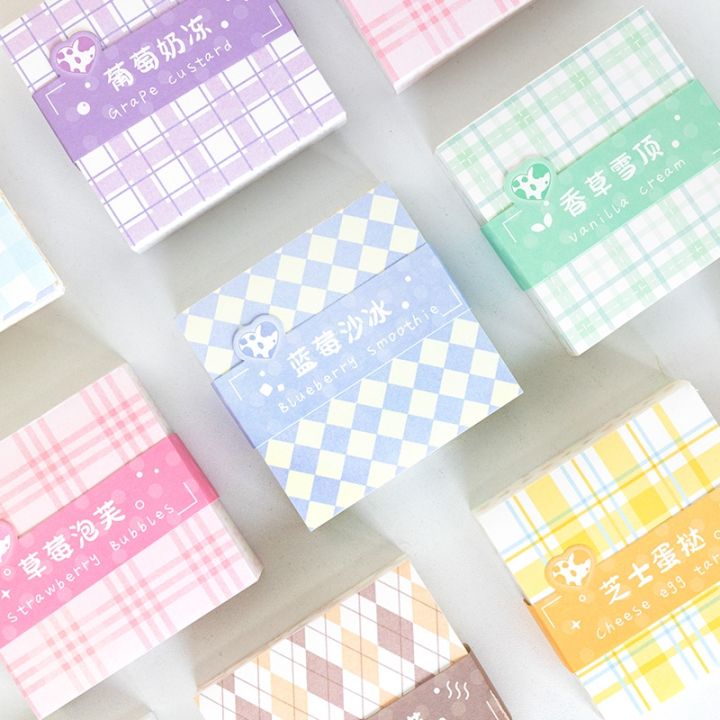 200 Sheets Lattice Series Square Note Paper Student Portable Memo Paper ...