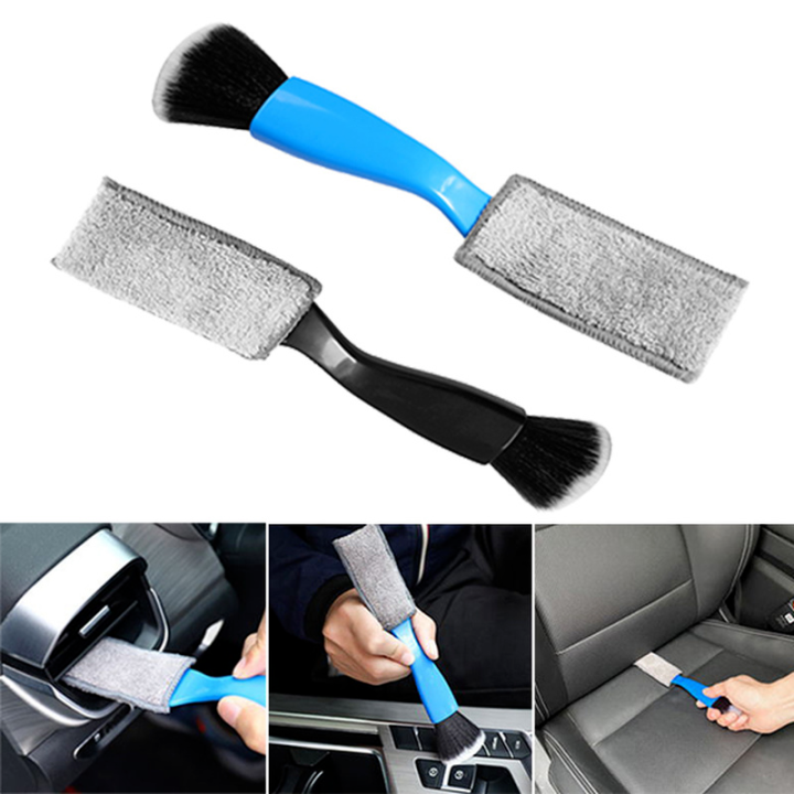Soft Double Headed Car Detailing Brush Dashboard Fan Keyboard Duster ...