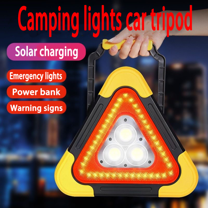 【2024 NEW】Solar Car early warning Triangle warning device lamp device ...