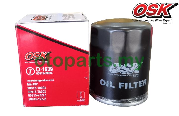 OSK Oil Filter O-1639 for Toyota Camry ACV30 ACV40 / Estima ACR30 ACR50 ...