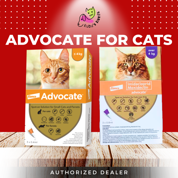 ADVOCATE FOR CATS Anti Ticks, Fleas, Heartworm, Worms, Mites, Mange ...