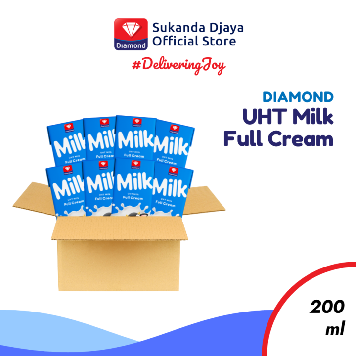 Diamond UHT Milk Full Cream 200 Ml 1 Karton | Lazada Indonesia