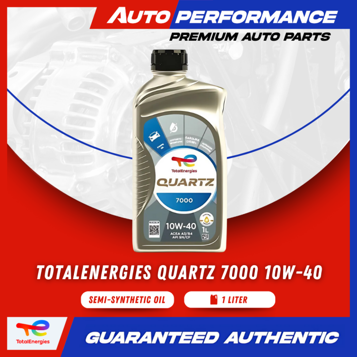 TotalEnergies Quartz 7000 10W-40 Semi-Synthetic Engine Oil (1 Liter ...
