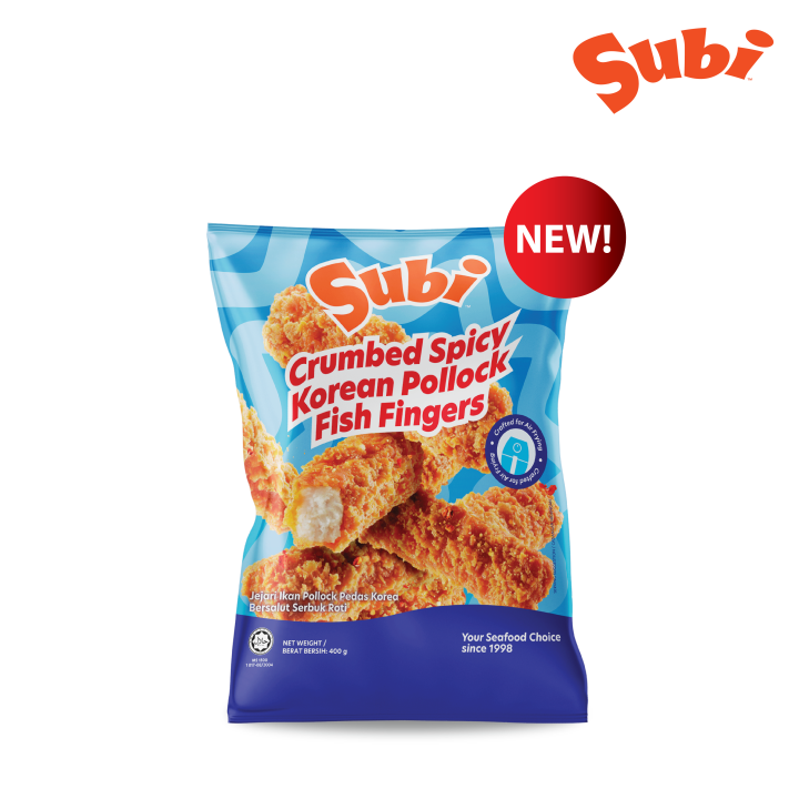 SUBI Crumbed Spicy Korean Pollock Fish Fingers (400g) | Lazada