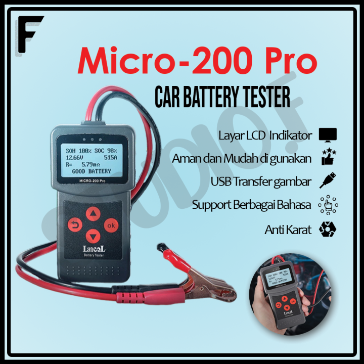 Alat Test Aki Digital Battery Tester Lancol Micro-200 Pro Motor Mobil ...
