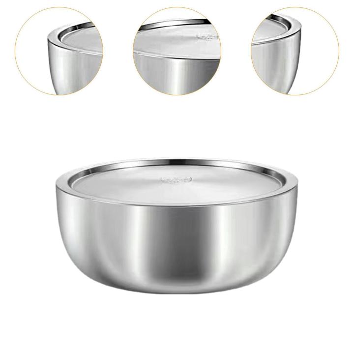 acituna Stainless Steel Basin with Lid Mixing Bowl Cereal Bowl Dinner ...