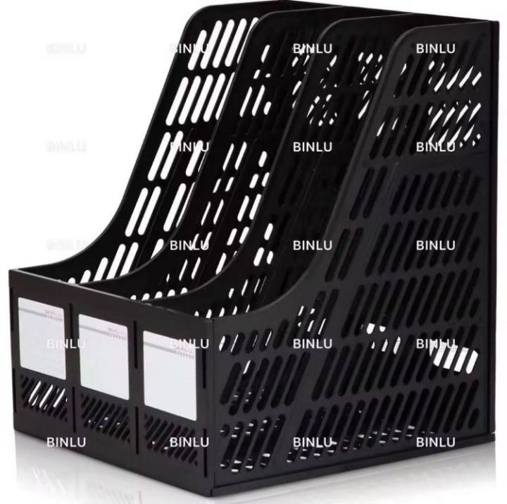 Three Column File Data Storag Rack Office Supplies File Box Triple Plastic File Basket 618 