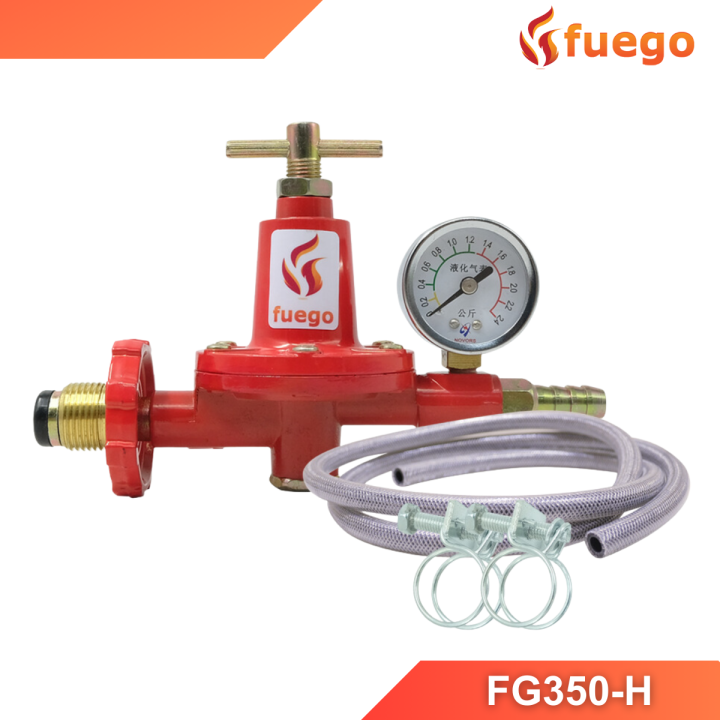 Fuego FG350-H Gas High Pressure LPG Regulator with Brass Connector and ...