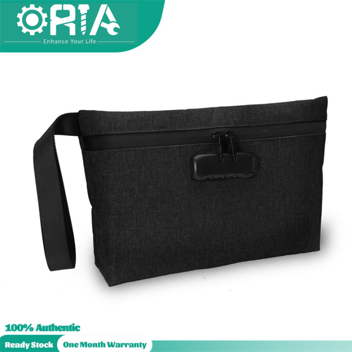 ORIA Money Bag with Lock, Lockable Bank Bag for Cash Waterproof Bag ...