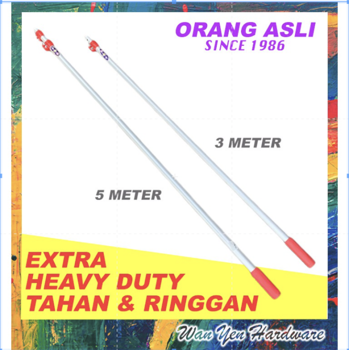 3 Meters & 5 Meters Heavy Duty Adjustable Aluminium Extension Pole ...