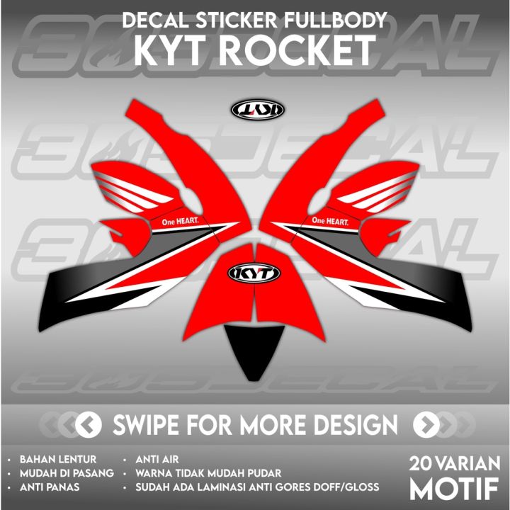 Sticker decal helm KYT ROCKET part 1 | decal helm | decal sticker ...