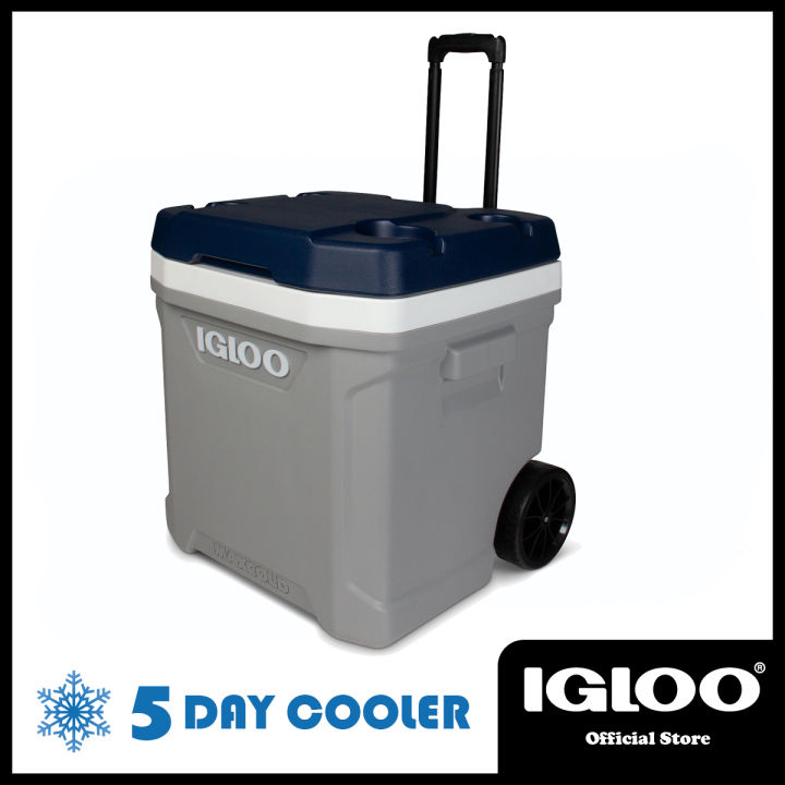Igloo Maxcold Latitude 62 Qt. Roller Cooler (Ash Gray/Aegean Sea) | Lazada PH
