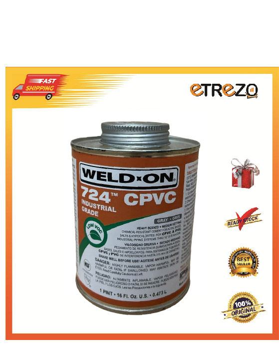 Weld-On 724 CPVC Solvent Cement Med Set Grey, 946 / 473ML (Ready StocK ...