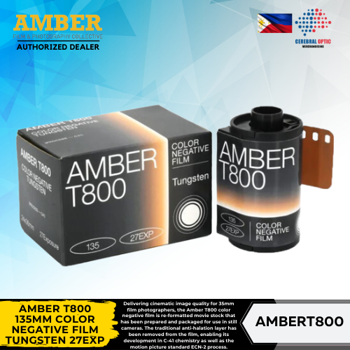 AMBER T800 135MM COLOR NEGATIVE FILM TUNGSTEN 27EXP - Cerebral Optic ...