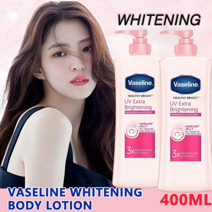 Vaseline Lotion Healthy Bright UV Extra Brigthening 400mL | Lazada Indonesia