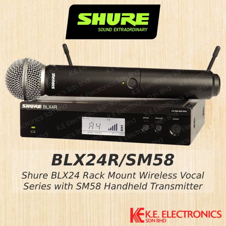 Shure BLX Series Rack Mount Wireless Vocal System with SM58 Handheld ...