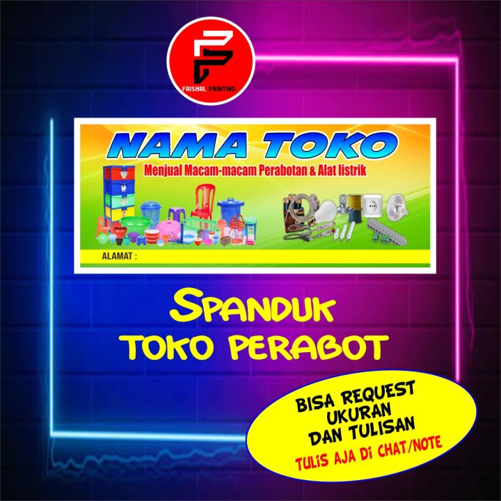 Spanduk Toko Perabot / Banner Toko perabot / Spanduk custom Ukuran 2 x ...