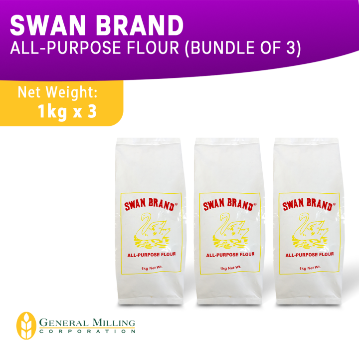Swan Brand All-Purpose Flour 1kg (Bundle of 3) | Lazada PH