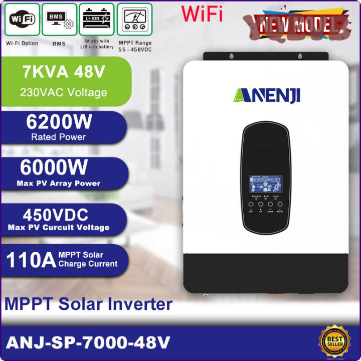 YQEVB 7KW 4.2KW Hybrid Solar Inverter Photovoltaic Inverter 48V 220VAC ...
