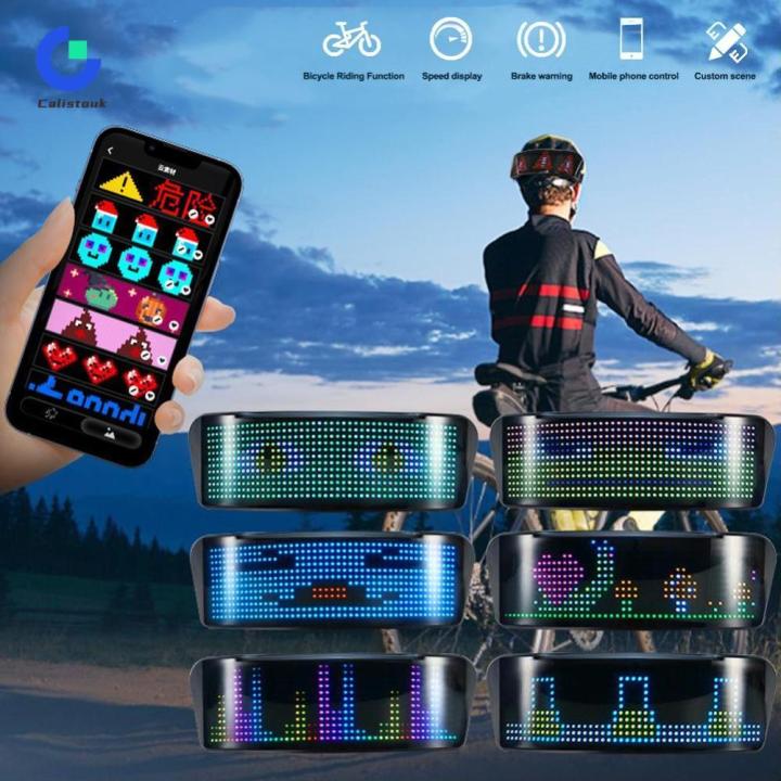 Calistouk DIY RGB Motorcycle Helmet LED Display Warning Light Night ...